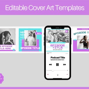 Podcast Cover Art Templates. 12 Editable Podcast Canva BUNDLE. | Etsy
