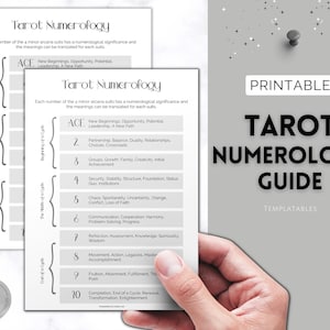 Tarot Numerology Sheet, Monthly Readings, Learn Tarot Card Readings, Tarot Spreads, Beginner ...