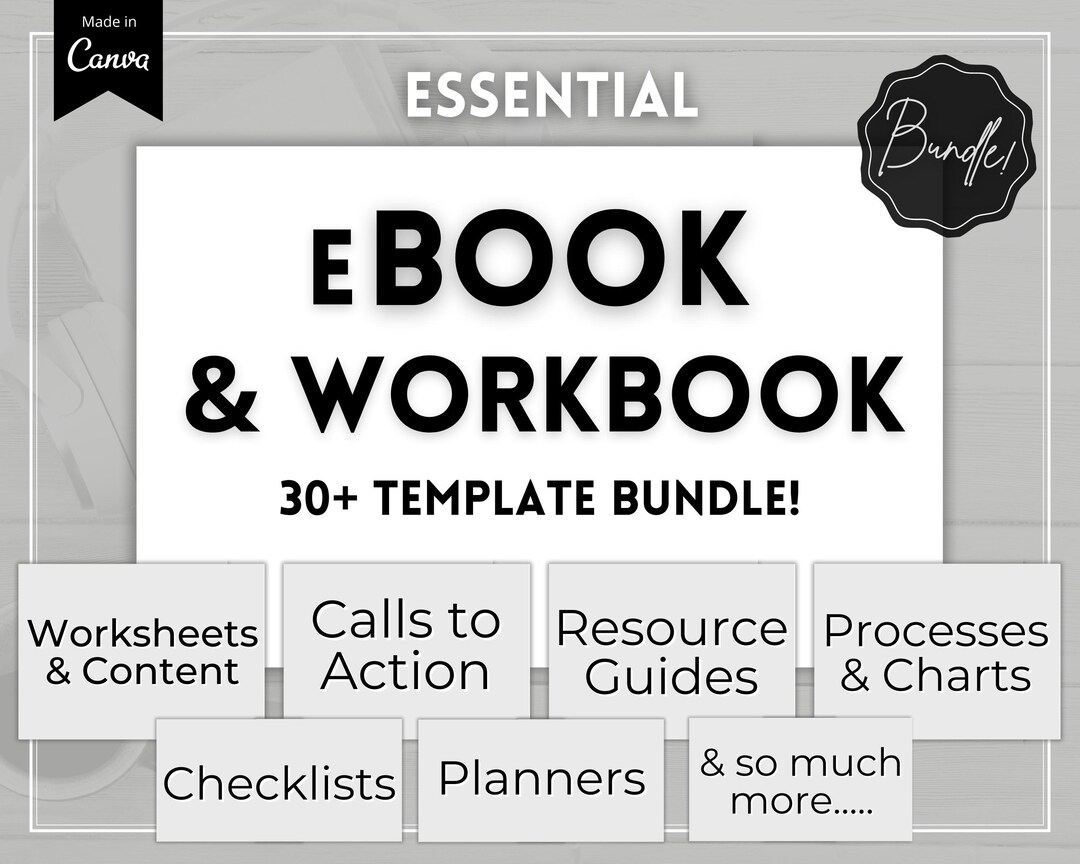 Ebook Template Canva, Workbook, Worksheets, Lead Magnet for Coaches ...