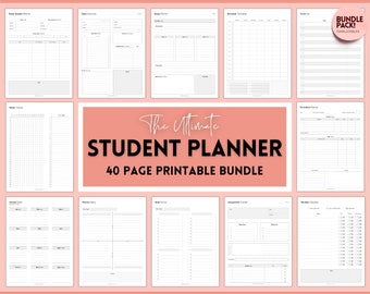Student Planner Printable BUNDLE Goodnotes Study Planner Academic ...