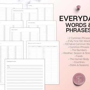 Language Learning Planner, Study Korean, Japanese, Spanish, French ...