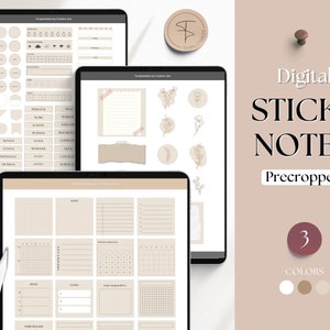 Digital Sticky Notes, Digital Planner Sticker Pack, Adhesive Notes ...