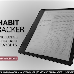 Kindle Scribe Digital Habit Tracker, Digital Planner, Daily, Monthly ...