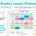 EDITABLE Weekly Homeschool LESSON PLANNER | Home Schooling Lesson Plan ...