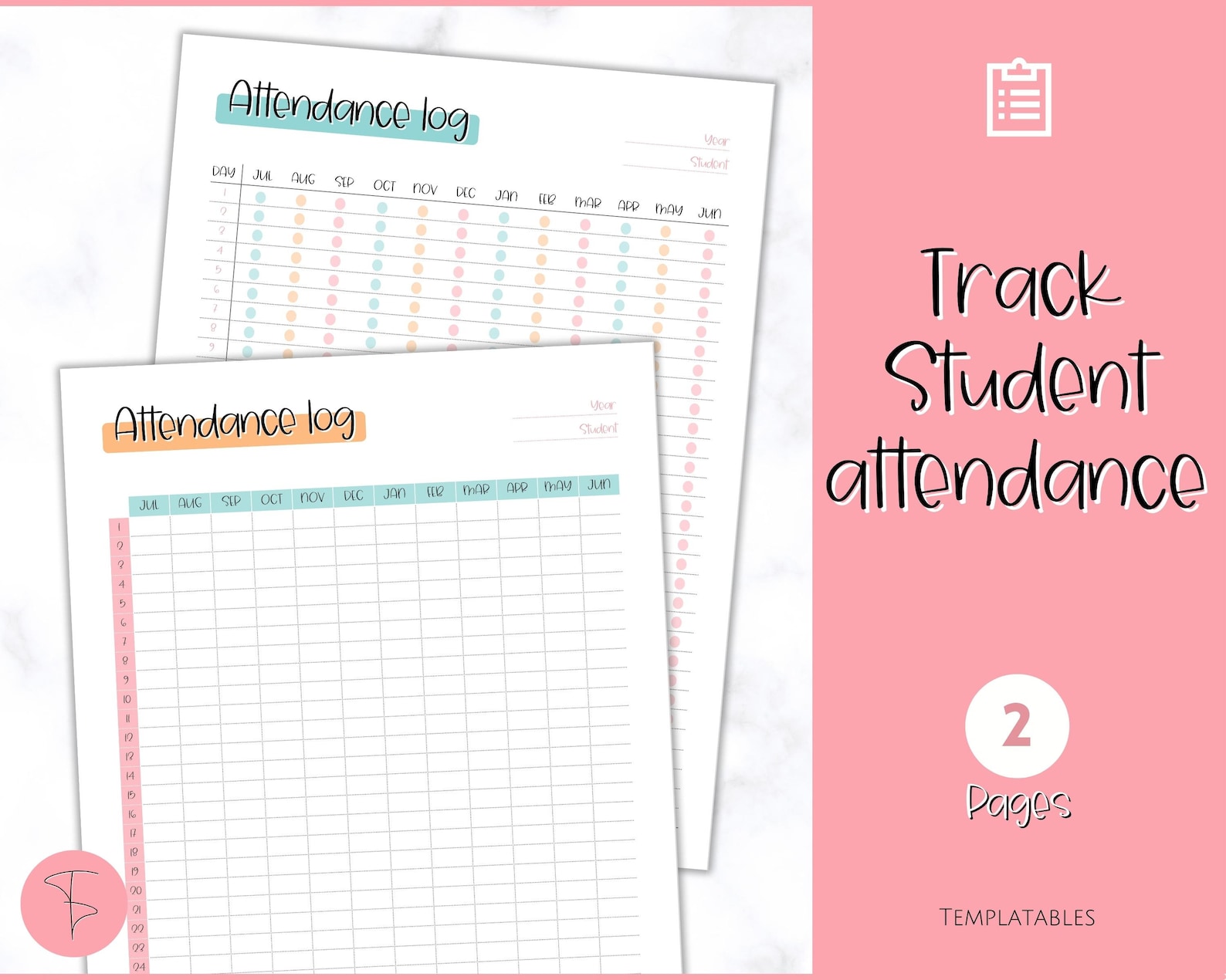 Attendance Tracker Sheet, Attendance Record, Printable Log, Homeschool ...