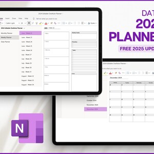 Onenote Planner, EDITABLE 2024 Digital Planner, Onenote Template, Daily ...