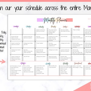 Colorful Weekly & Monthly Planners, EDITABLE Weekly Planner Printable ...