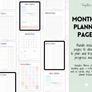 Fitness Planner, Weight Loss Tracker, BUNDLE, Workout Planner Fitness ...