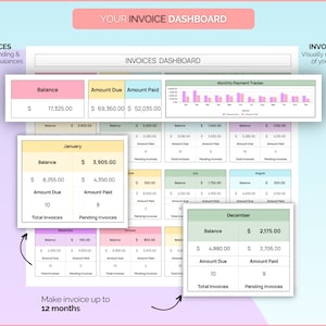 Invoice Tracker Spreadsheet, Small Business Invoice Tracking, Invoice ...