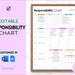 EDITABLE Responsibility Chart, Family Chore Chart, Reward Chart for ...