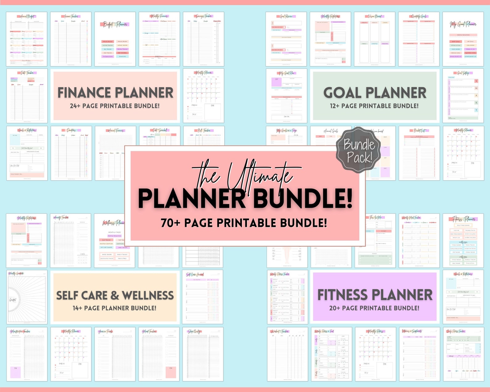 Ultimate PLANNER BUNDLE Printable Goal Planner, Finances & Budget ...