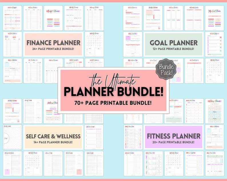 Ultimate PLANNER BUNDLE! Printable Goal Planner, Finances & Budget ...