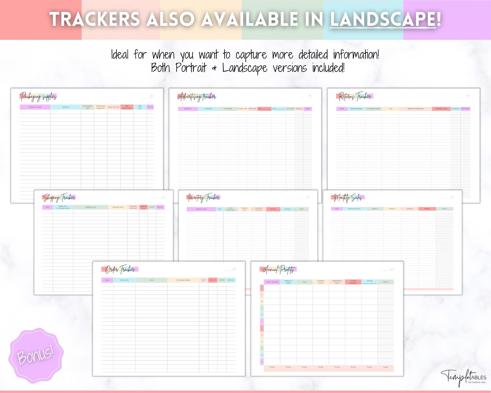 Side Hustle Planner Printable BUNDLE Small Business Planner - Etsy