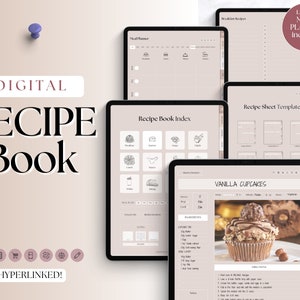 Digital Recipe Book for Goodnotes, Recipe Template, Digital Meal ...