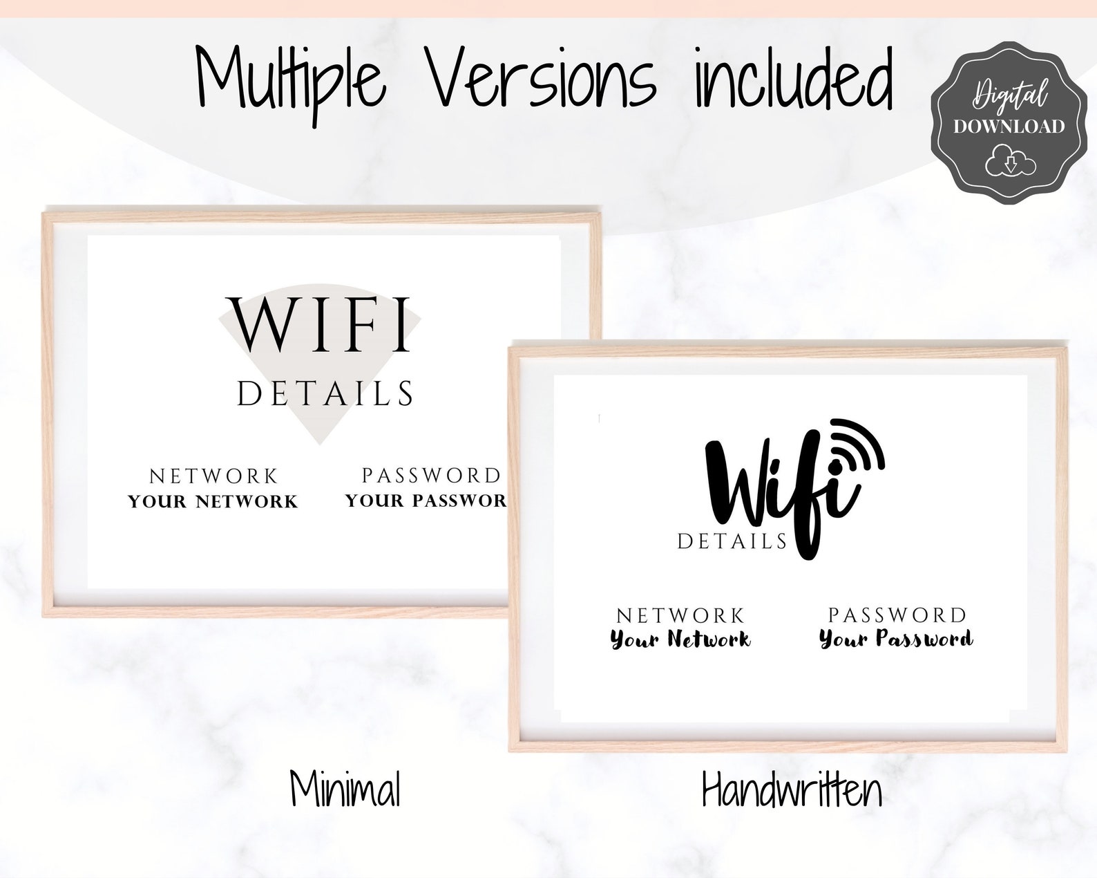 Wifi Password Sign, Editable Wifi Sign Printable Template, Be Our Guest ...
