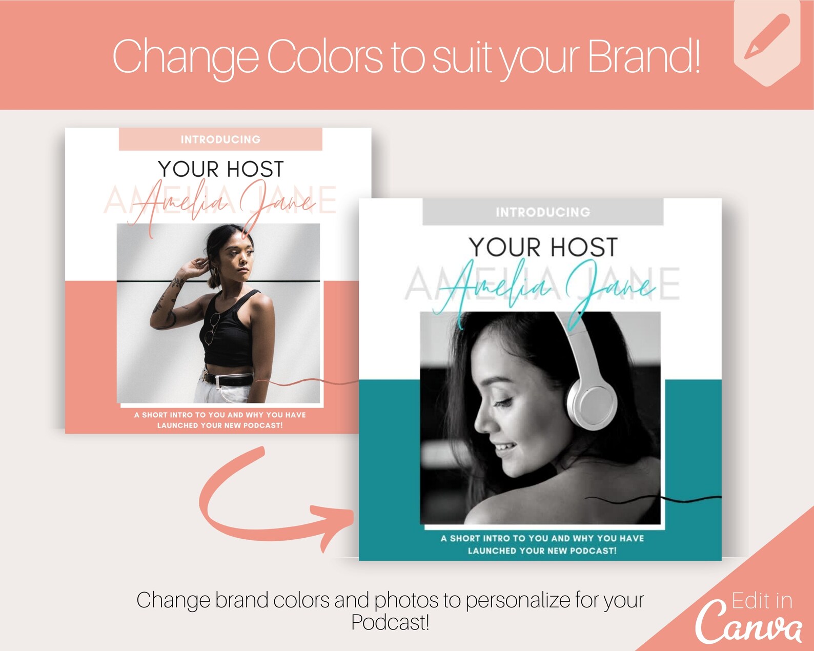 Canva Instagram Templates Podcast Posts. Template Pack. | Etsy