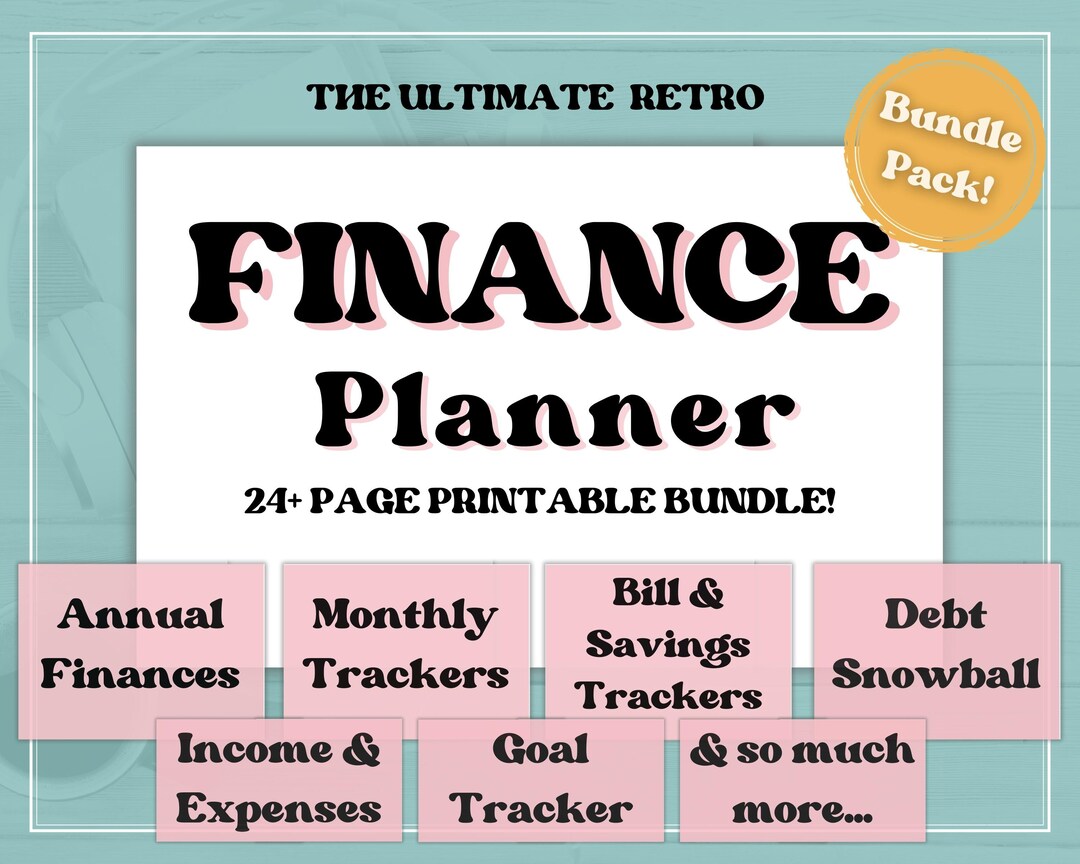 Financial Planner Printable BUNDLE, Budget Template, Savings Tracker ...