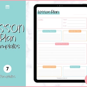 Lesson Plan Template, Lesson Planner Printable, Homeschool Teacher ...