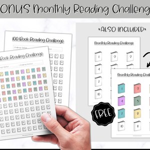 100 Book Challenge Printable, Reading Challenge BUNDLE, 100 Books, Kids ...