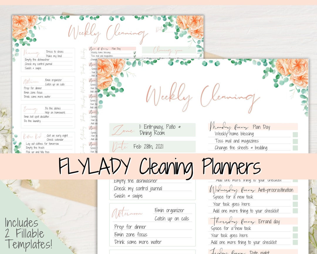 FLYLADY Cleaning Planner Bundle! Daily Routine, Control Journal, Fly ...