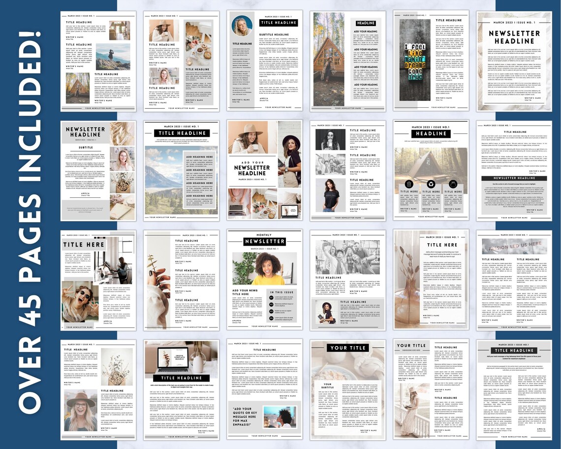 Newsletter Template, 45+ Editable Canva Templates, Monthly, Real Estate ...