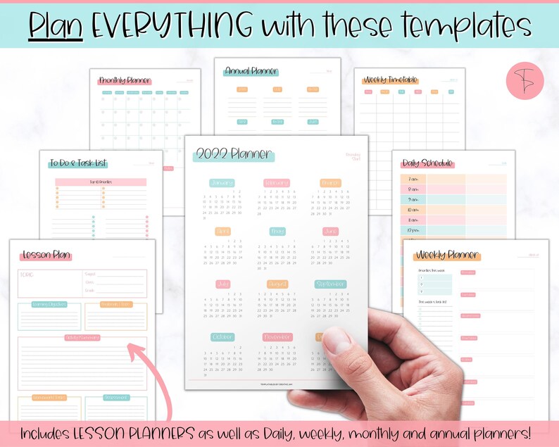 50pg TEACHER Planner Printable BUNDLE Homeschool Teacher - Etsy