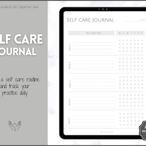 Wellness Planner & Self Care Journal BUNDLE, Printable Selfcare Tracker ...