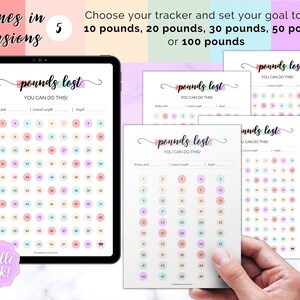 Pounds Lost Tracker, 20 Lbs, Pack of 5 Weight Loss Trackers, 10 20, 30 ...