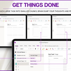 Onenote to Do List Template, Hyperlinked to Do List for One Note ...