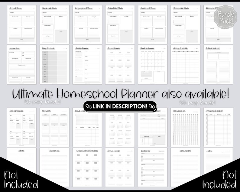 Assignment Planner BUNDLE Printable Assignment Tracker for - Etsy