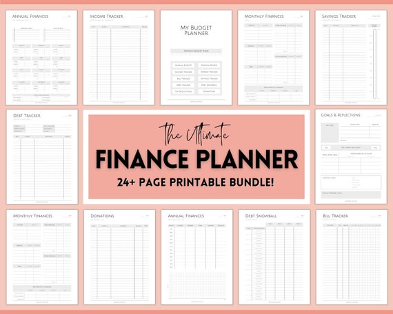 Paper Party Supplies Finance Planner Budgeting Planner Printable Paper Party Supplies Finance Planner Budgeting Planner Printable