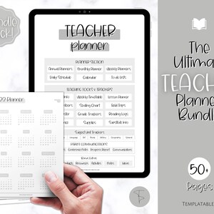 50pg TEACHER Planner Printable BUNDLE, Homeschool Teacher, Academic ...