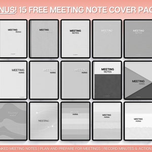 Digital Meeting Minutes Template, Editable Meeting Notes, Digital ...