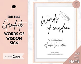 Graduate Poster Template - Etsy