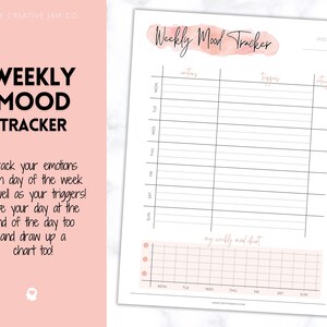 Mood Journal Printable BUNDLE! Monthly, Weekly, Annually, Yearly ...