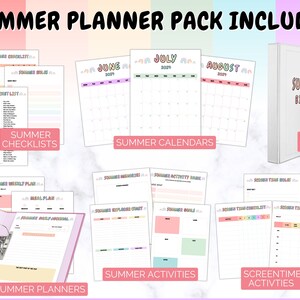 2024 Summer Planner, Kids Chore Chart, Summer Schedule, Screen Time ...