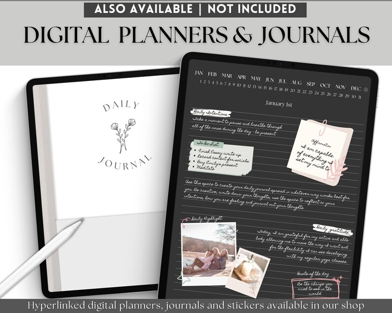 LEATHER Digital Notebook Covers, 35 Digital Planner Covers, Goodnotes ...
