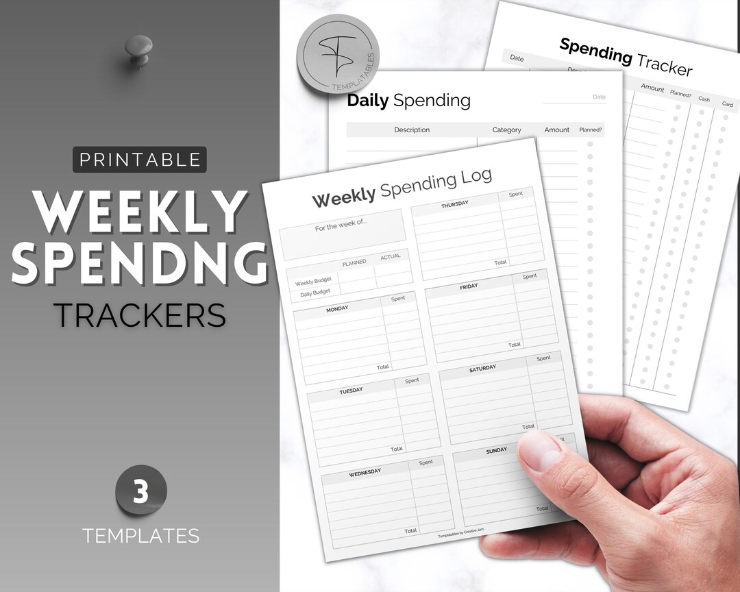 Weekly Spending Tracker, Printable Spending Log, Weekly Budget Planner ...