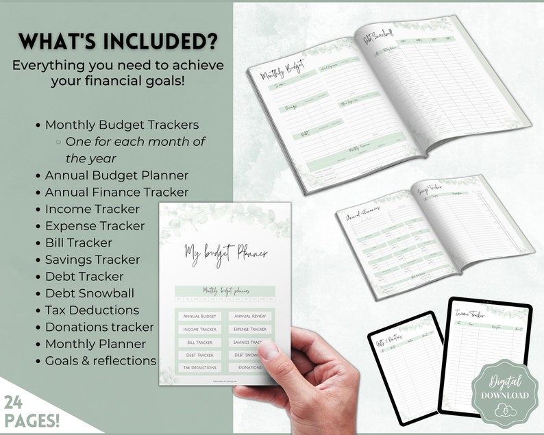 Financial Planner Printable BUNDLE Budget Template Savings - Etsy