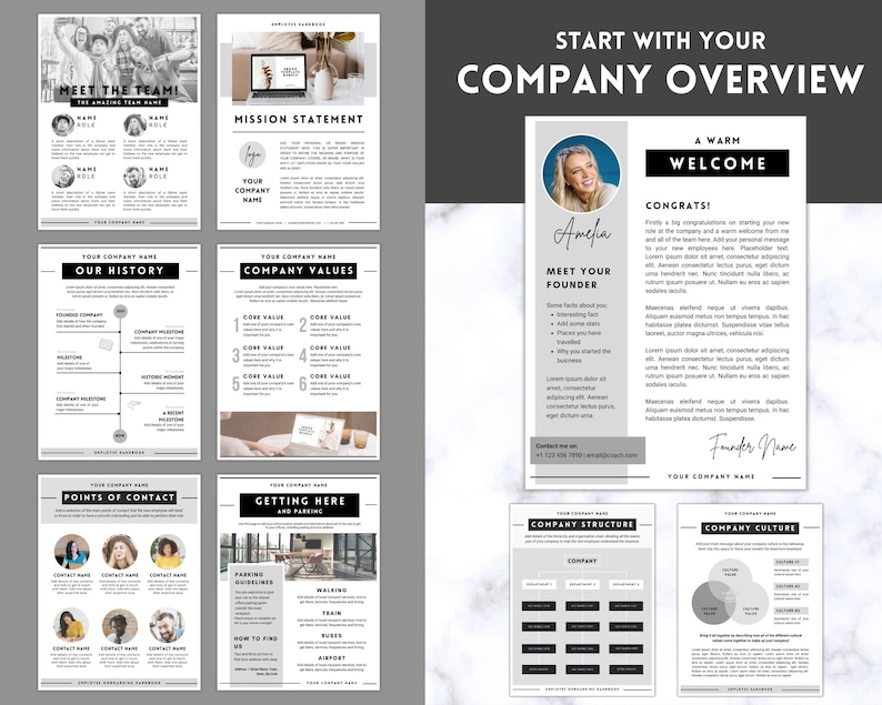 Employee Onboarding Template New Hire Handbook Welcome - Etsy UK