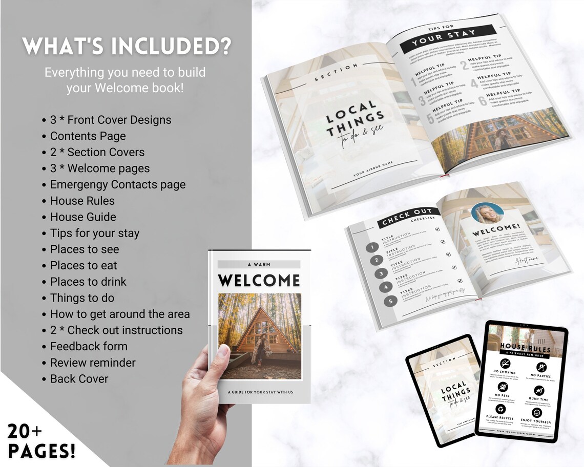VRBO Welcome Book Template Editable Canva Welcome Guide Etsy