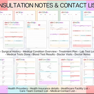 Medical Tracker Bundle, 50 Medical Binder Pages, Medical Planner ...