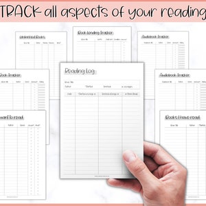 Reading Log Book Tracker Printable Reading Challenge Book - Etsy UK