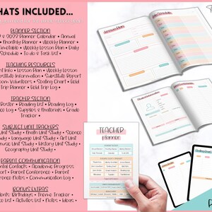 TEACHER Planner Printable, 50+ Pg BUNDLE, Homeschool Teacher, Academic ...