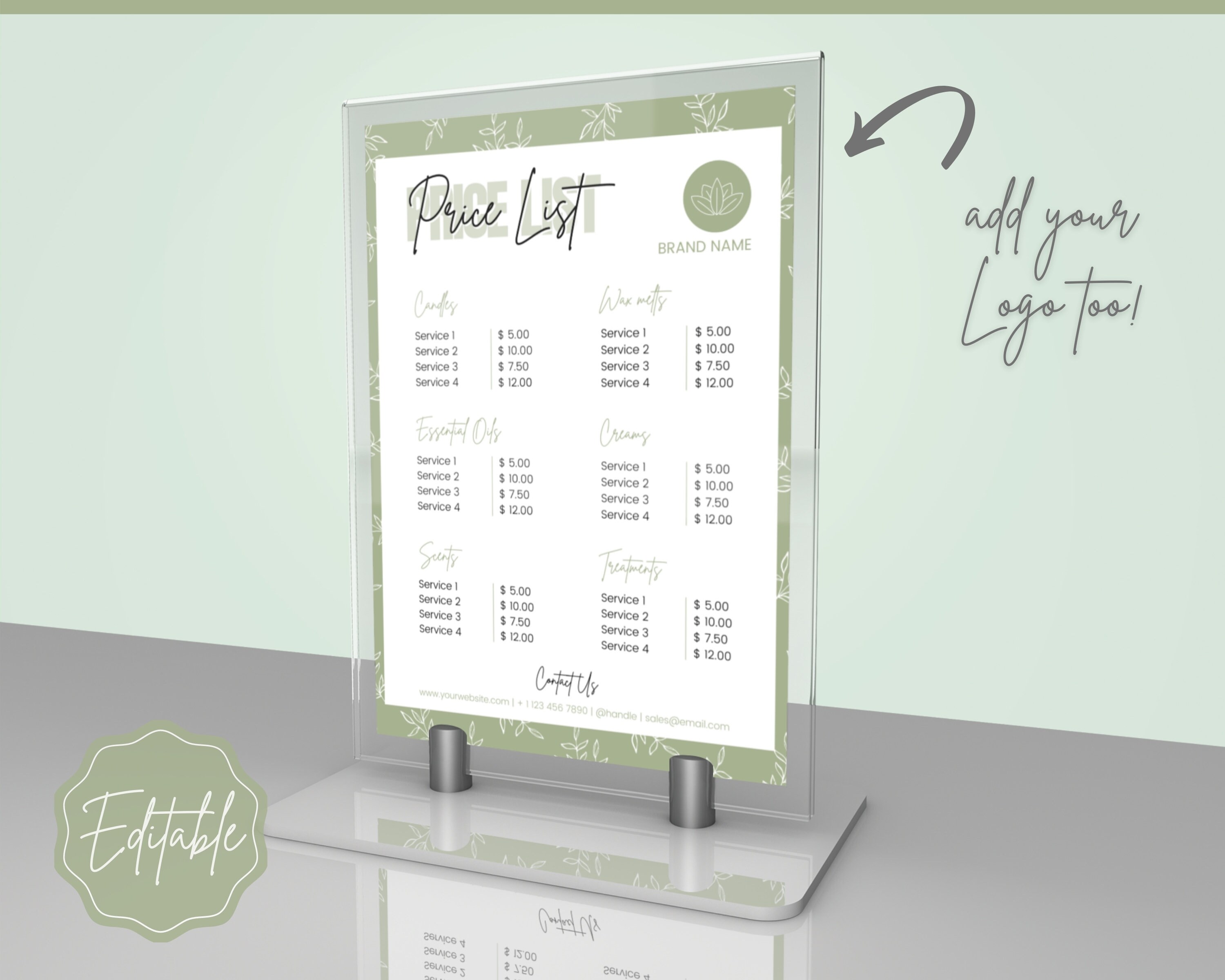 EDITABLE PRICE LIST Template Price Sheet Pricing Guide Hair - Etsy UK