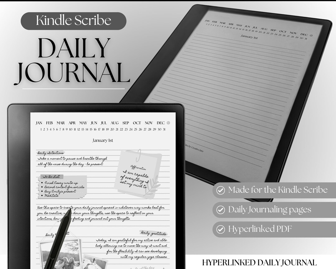 Kindle Scribe Daily Journal, Digital Journal, Digital Notebook, Lined ...