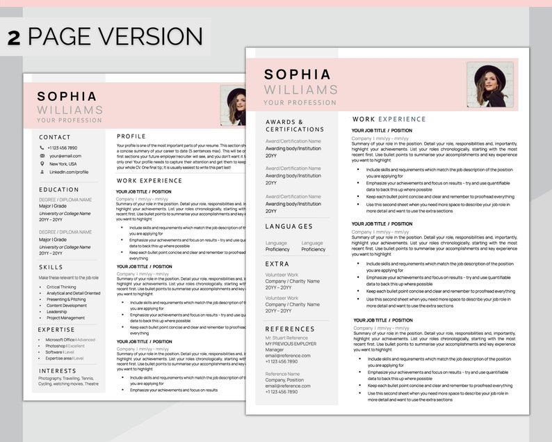 Teacher Resume Template Google Docs. CV Template Professional, Modern ...