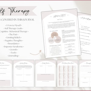 Self Therapy Journal, 30+ Page Self-therapy Workbook, Based on CBT ...