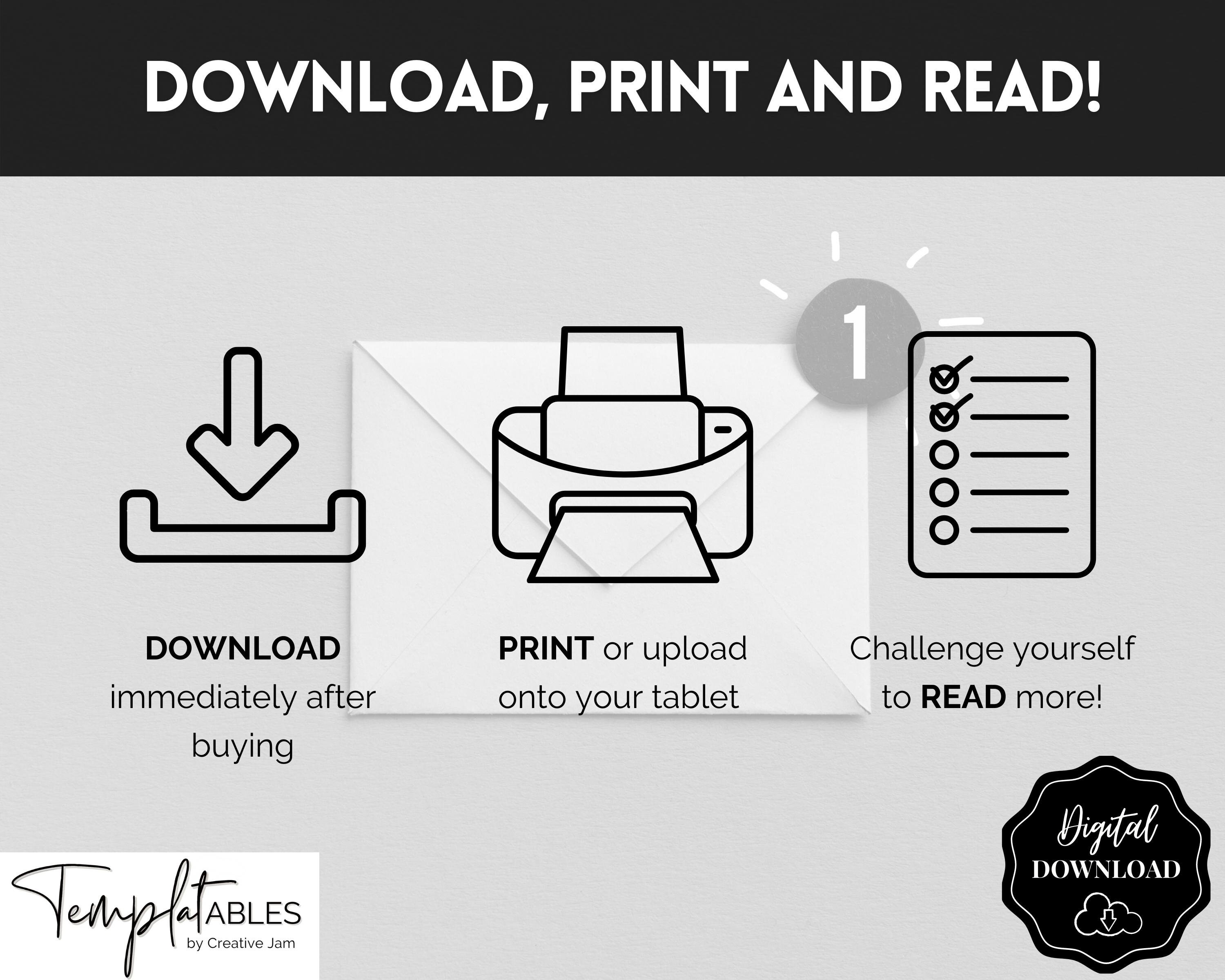 50 Book Challenge Printable Reading Challenge BUNDLE 50 - Etsy UK