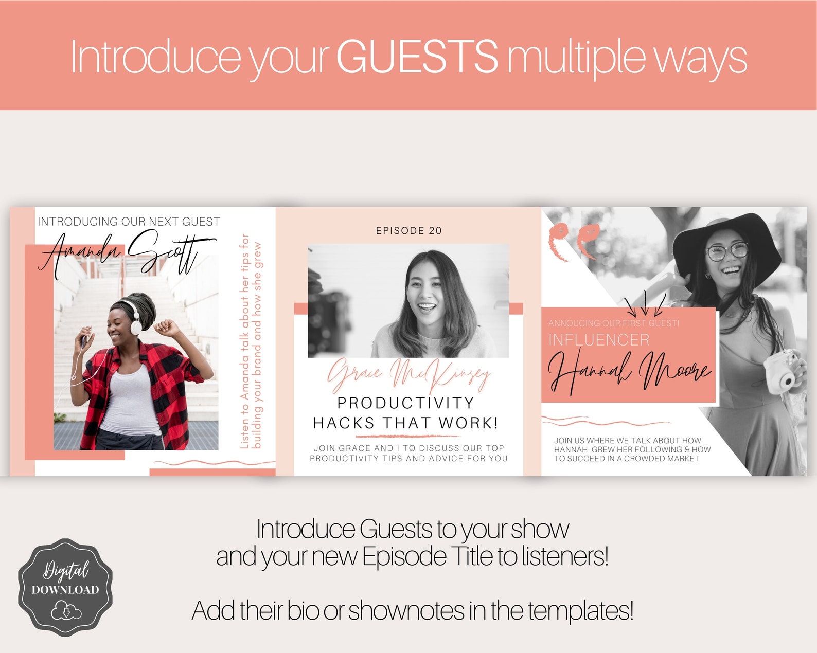 Canva Instagram Templates Podcast Posts. Template Pack. - Etsy